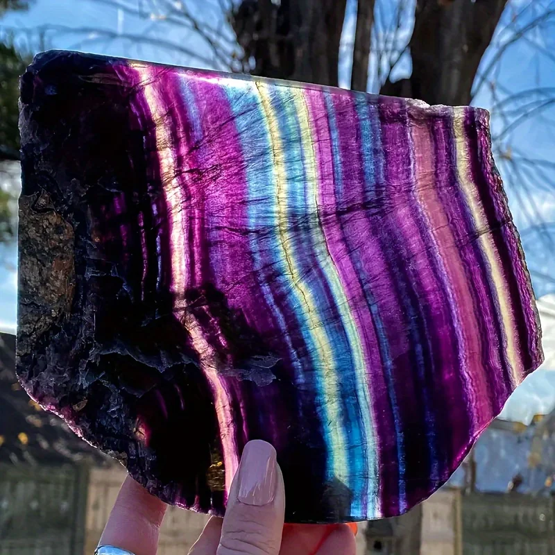 Rainbow-Fluorite-Crystal-Slab-Fluorite-Slice-Crystal-Crafts-Home-Decor ...