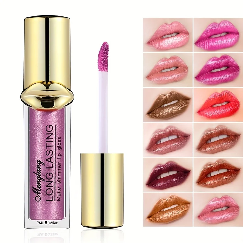 12-Kleuren-Glitter-Vloeibare-Lipsticks-Diamant-Shimmer-Metallic-Non ...