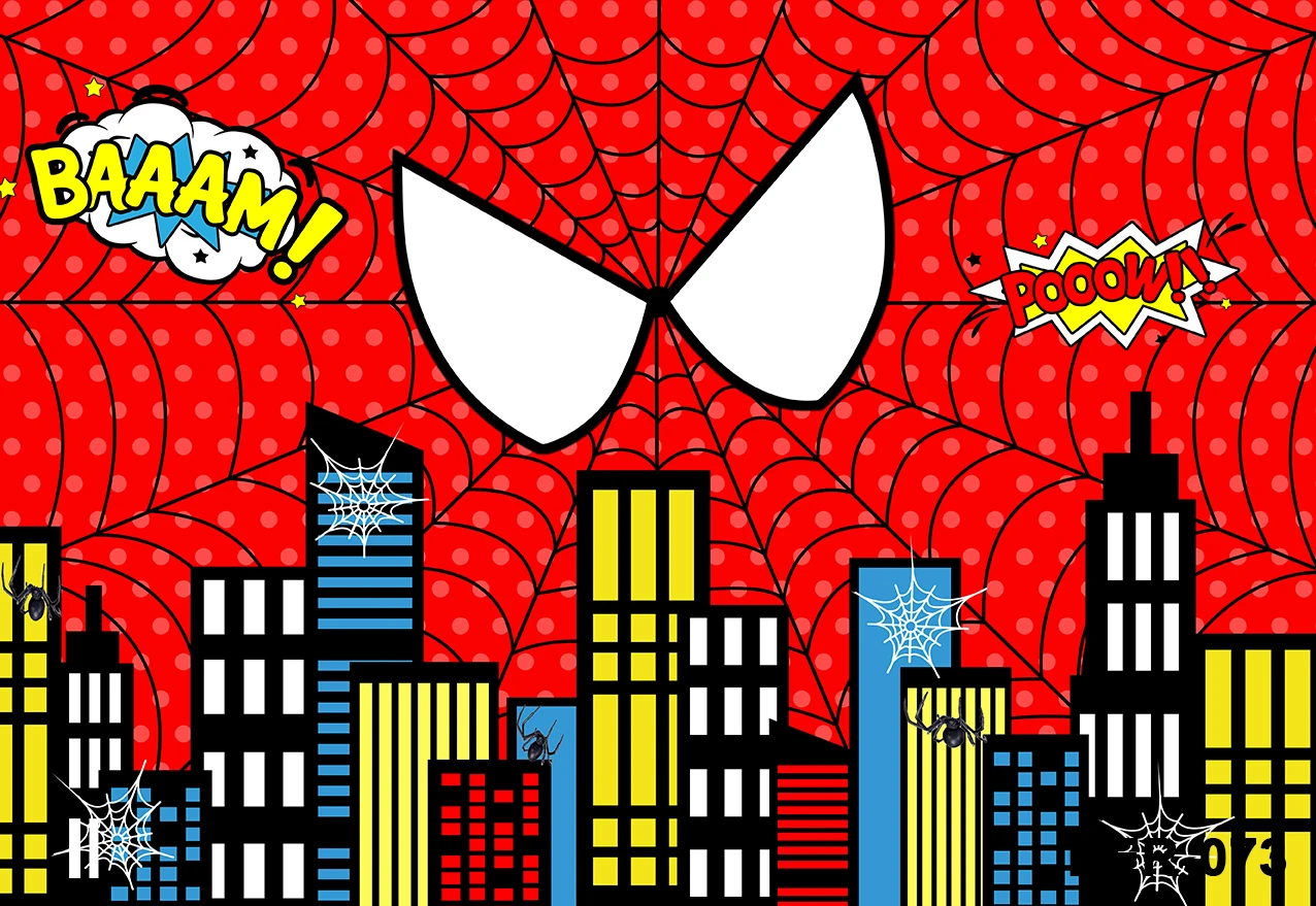 Spiderman City Backdrop