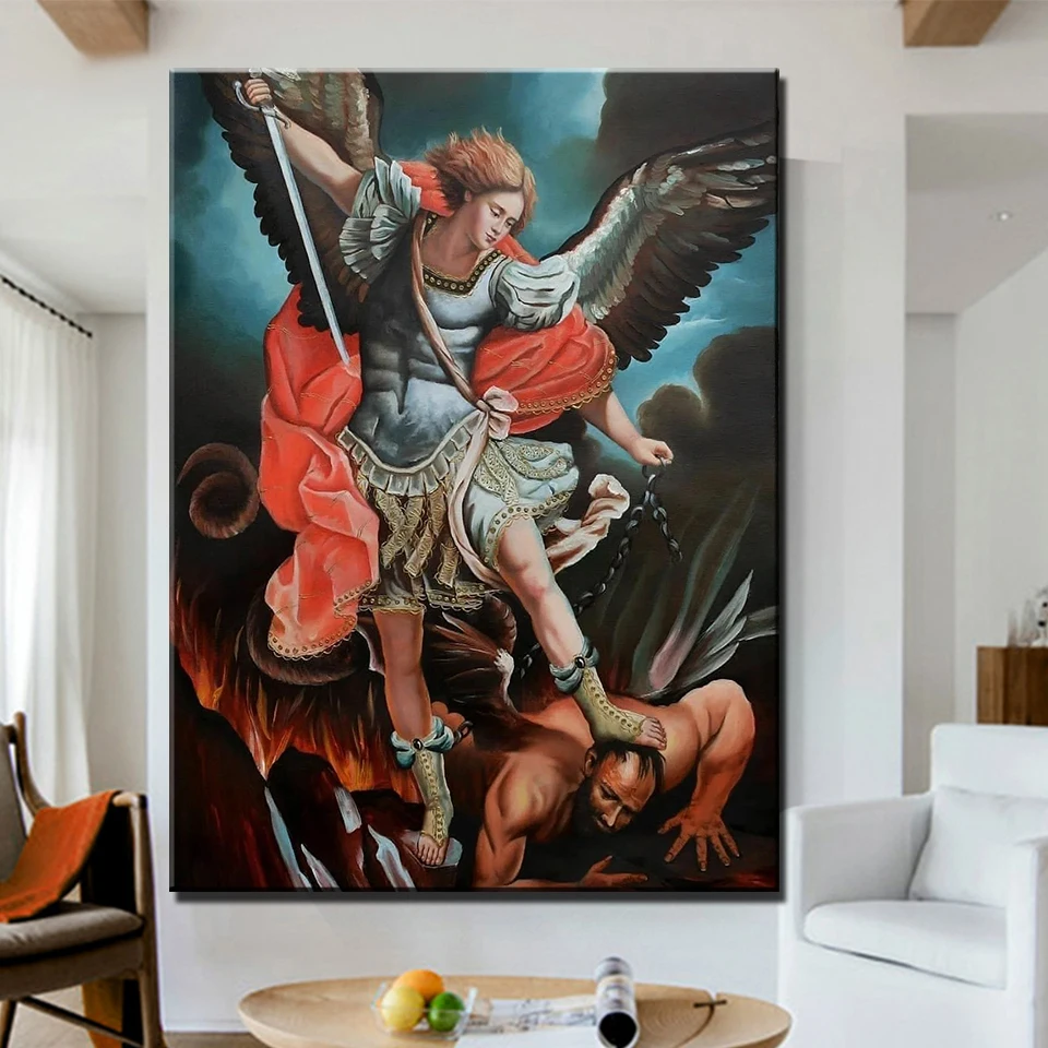 Saint Michael Archangel 5d Diy diamond painting kits Mosaic Angel goddness full round&square ...