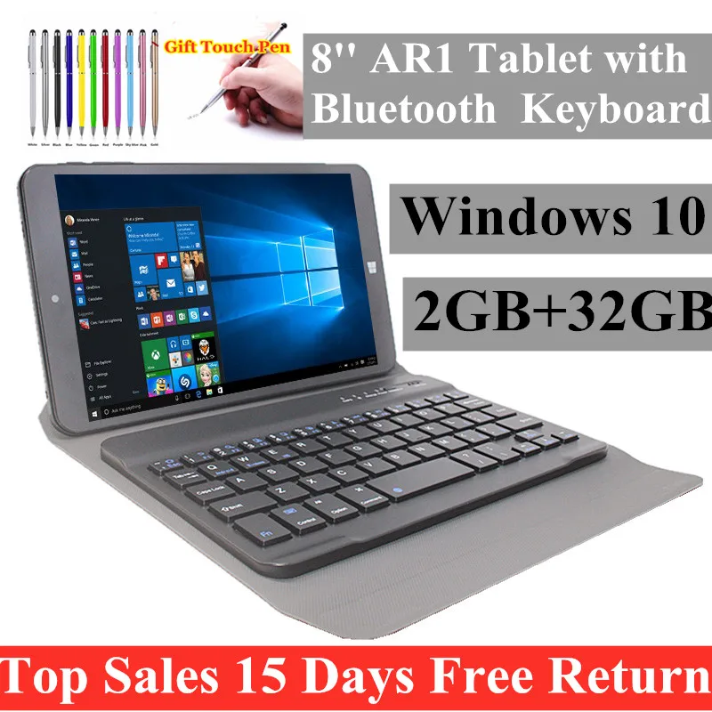 Big Sales 8 INCH 2In1 AR1 Windows 10 Tablet PC With Keyboard 2GB+32GB ...