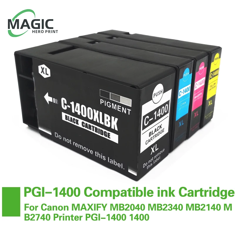 New 4Color PGI1400 PGI-1400XL Compatible ink Cartridge For Canon MAXIFY ...