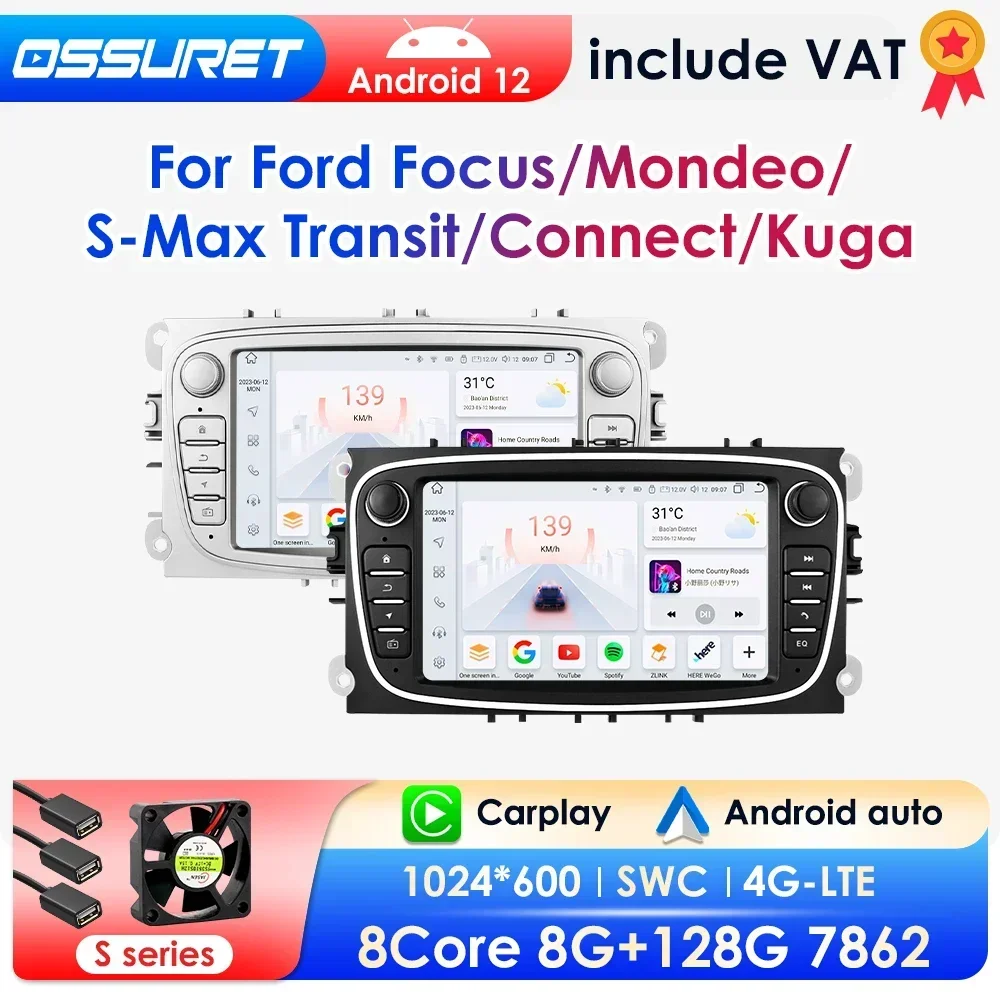 Android-12-NO-DVD-For-Ford-Focus-S-Max-Mondeo-9-GalaxyC-Max-Car-Radio ...