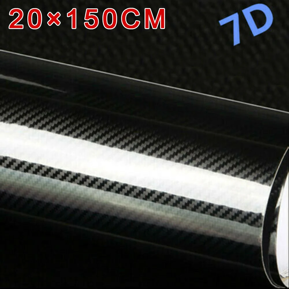 7D-Car-Glossy-Carbon-Fiber-Stickers-Decal-Vinyl-Film-Interior-Wrap ...