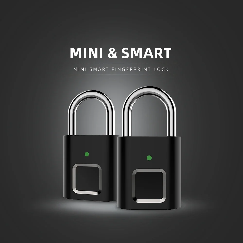 USB-Rechargeable-Mini-Smart-Biometric-Fingerprint-Padlock-Safety-Lock ...