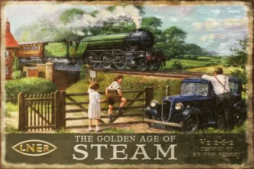 LNER-Steam-Railway-Train-Advert-Vintage-Retro-style-Metal-Sign-man-cave ...