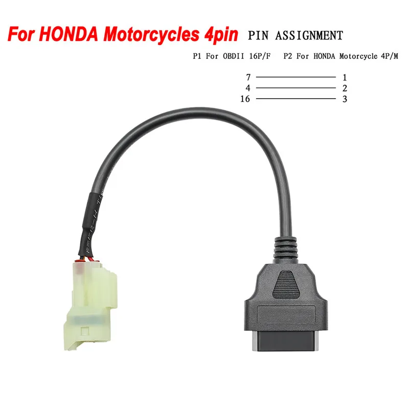 OBD Motorcycle Cable For Honda 4 Pin Plug Cable Diagnostic Cable 4Pin ...