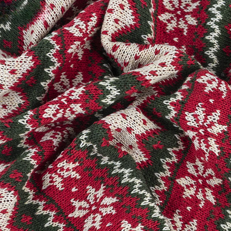 Pano-Jacquard-Snowflake-para-Decora-o-Camisola-De-Malha-Tecido-De-Natal ...