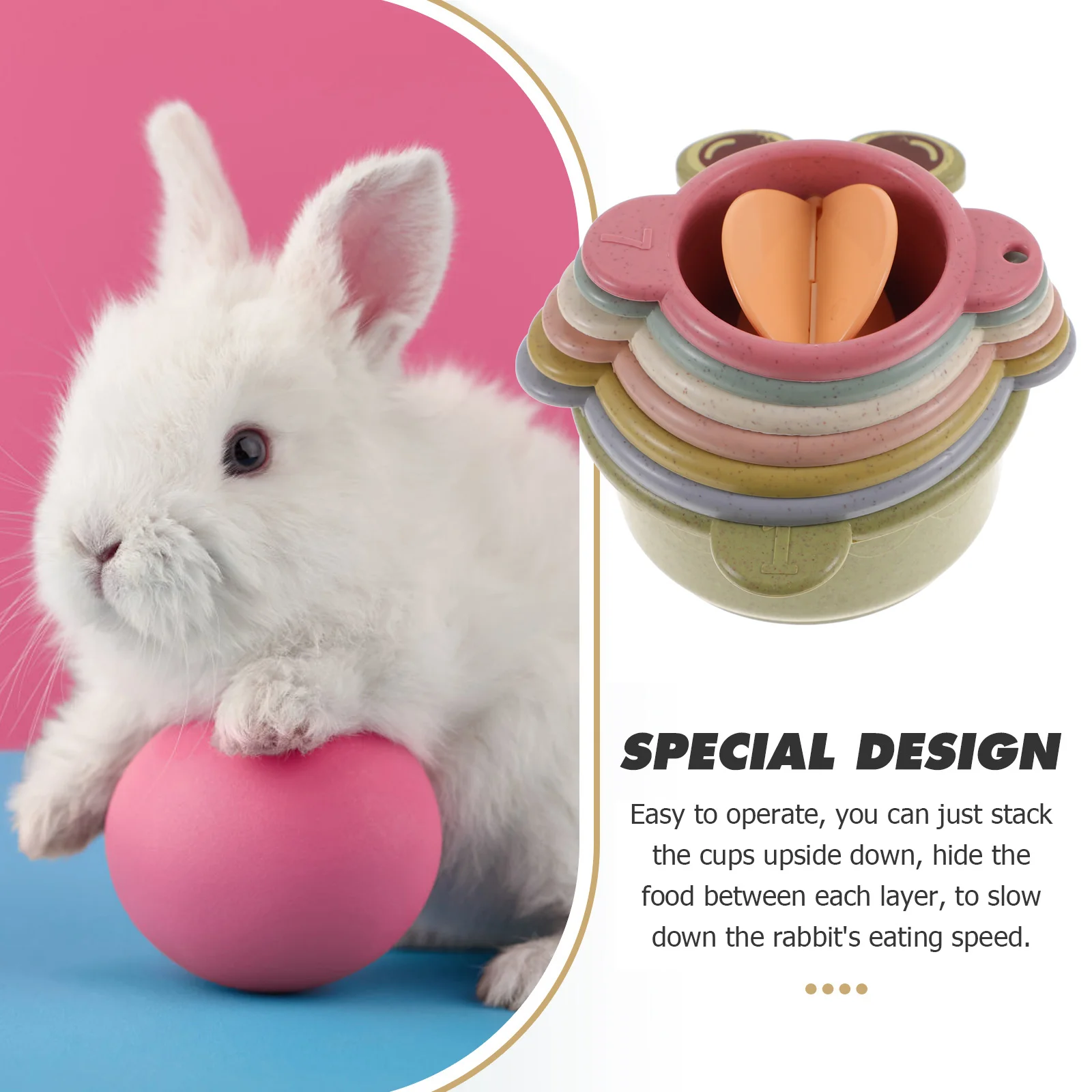 Cute Fluffy Bunnies In Cups
