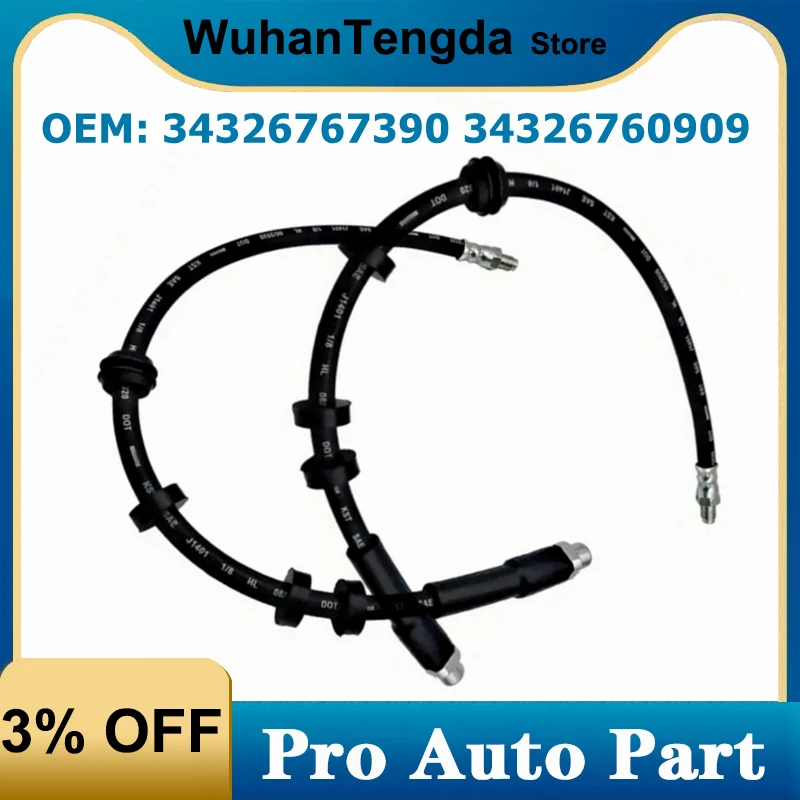 2Pcs-Front-Brake-Hose-Line-for-BMW-E60-E61-E63-E64-F10-F11-34326767390 ...