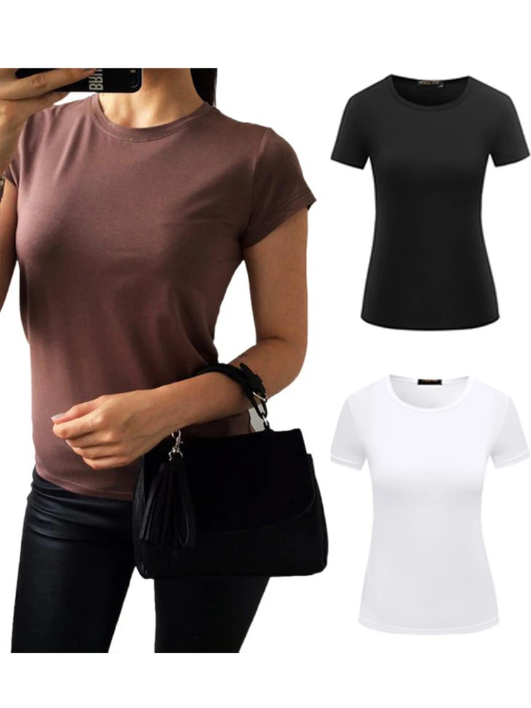 New-Fashion-Polyester-Cotton-Short-Sleeved-Women-tshirt-befree-T-Shirt ...