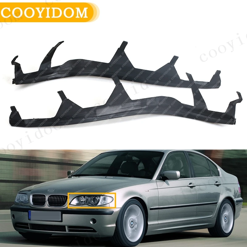 Car Front Upper Headlight Cover Strips For BMW E46 325i 2002-2005 Trims ...