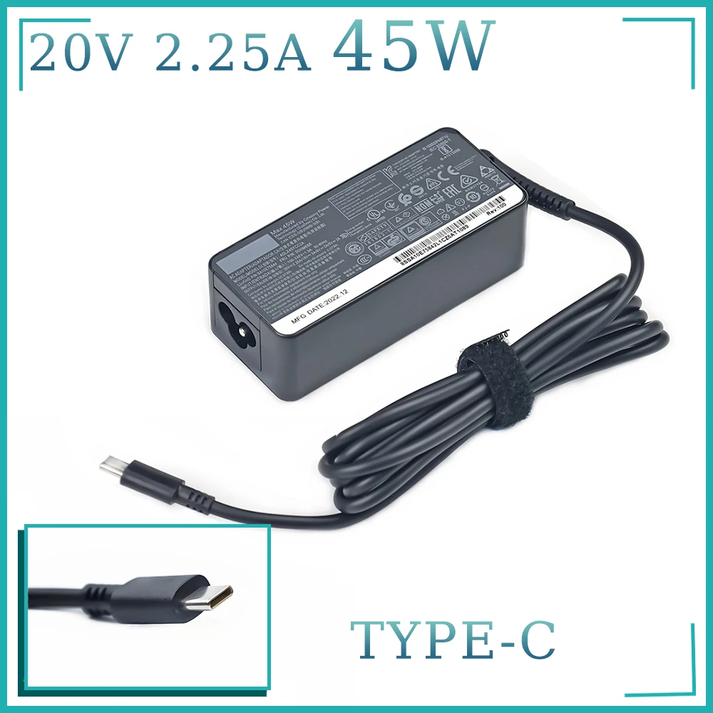 20V 2.25A 45W Type USB C Laptop AC Adapter Power Supply Charger For ...