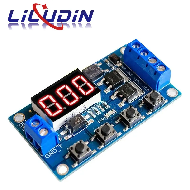 DC5-36V Dual MOS LED Digital Time Delay Relay Trigger Cycle Timer Delay ...