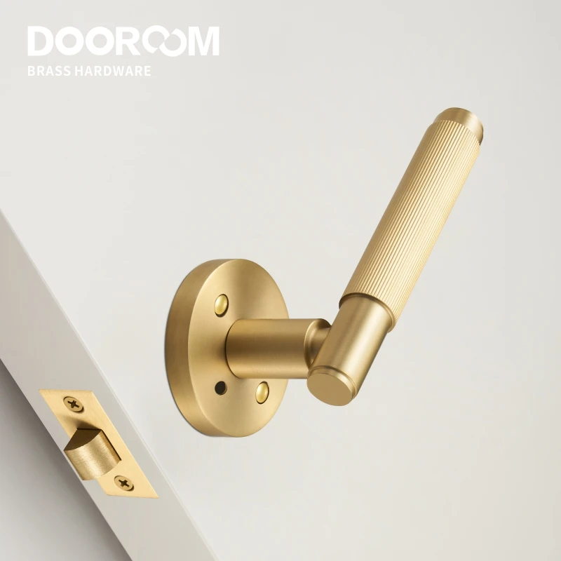 DOOROOM US Standard for 2-1/8" Hole Brass Privacy Passage Lock Set ...