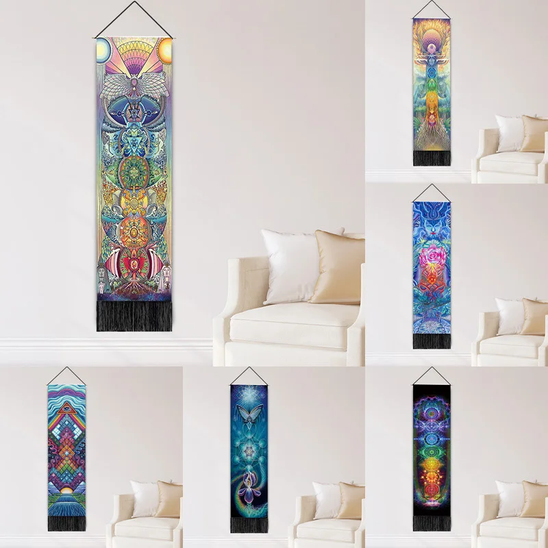 1-Pcs-Rainbow-Tapestry-Yoga-Cosmic-Energy-Meditation-Tapestries-Black ...