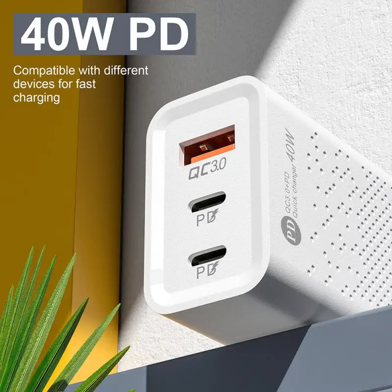 40W-Phone-Charging-PD-Fast-Charging-USB-QC3-0-Multiple-3-Ports-Type-C ...