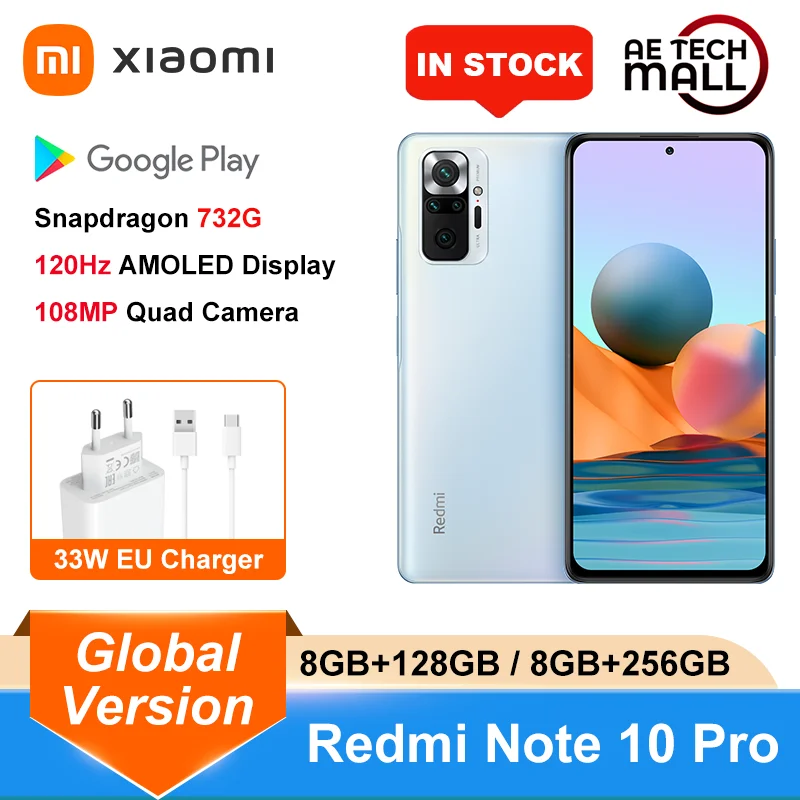 Global Version Xiaomi Redmi Note 10 Pro 6GB 128G Snapdragon 732G 108MP ...