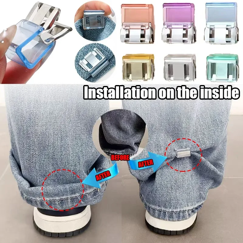 2-10pcs Invisible Leg Shortening Clip Non-Slip Pants Hem Fixing Device ...
