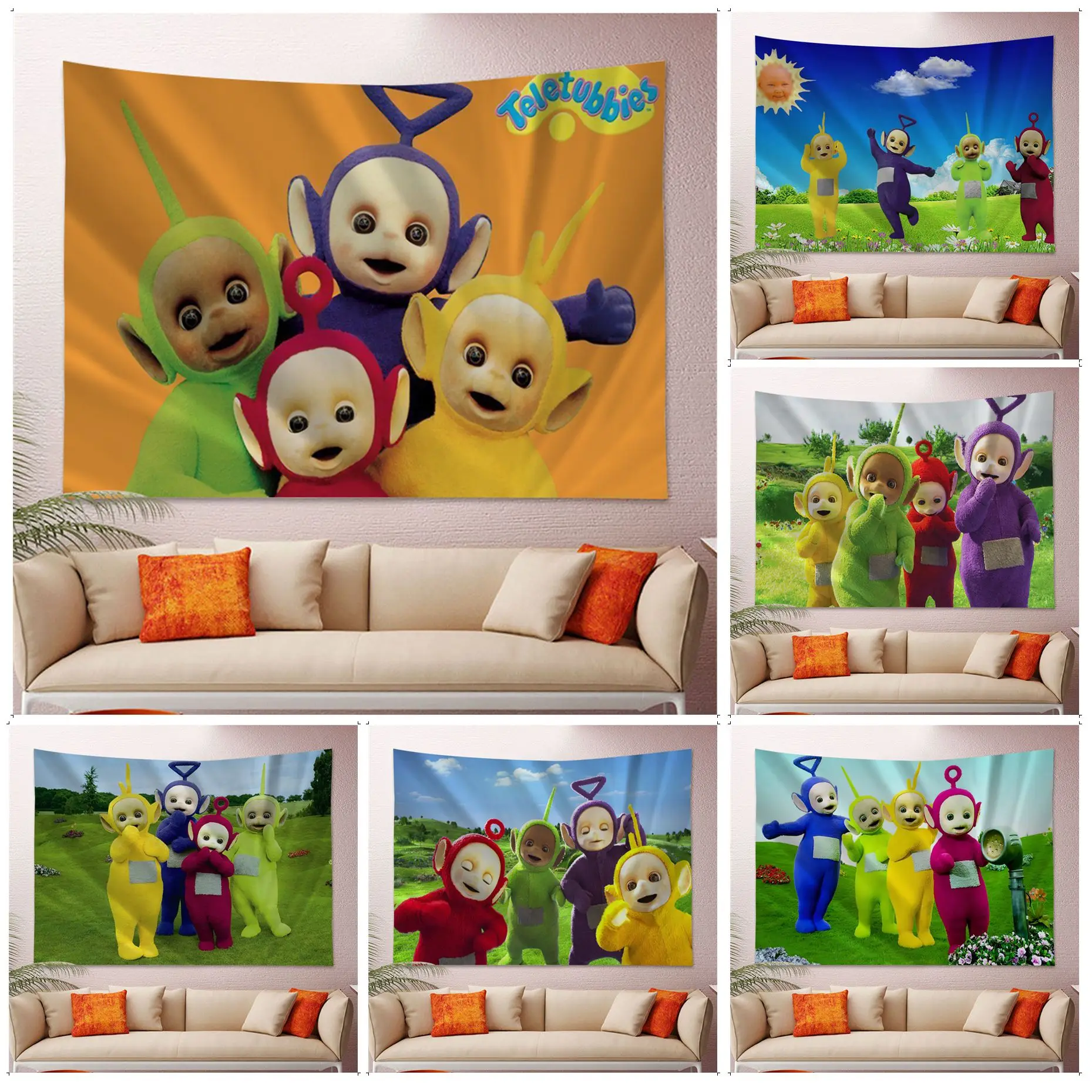 Teletubbies-Baby-Tapestry-Art-Printing-Art-Science-Fiction-Room-Home ...
