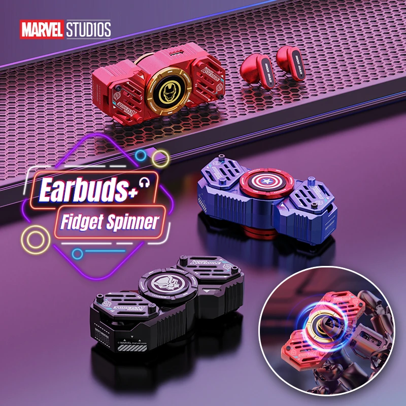 Disney-Marvel-Alloy-Fingertip-Spinner-Headphones-Wireless-Bluetooth-5-4 ...