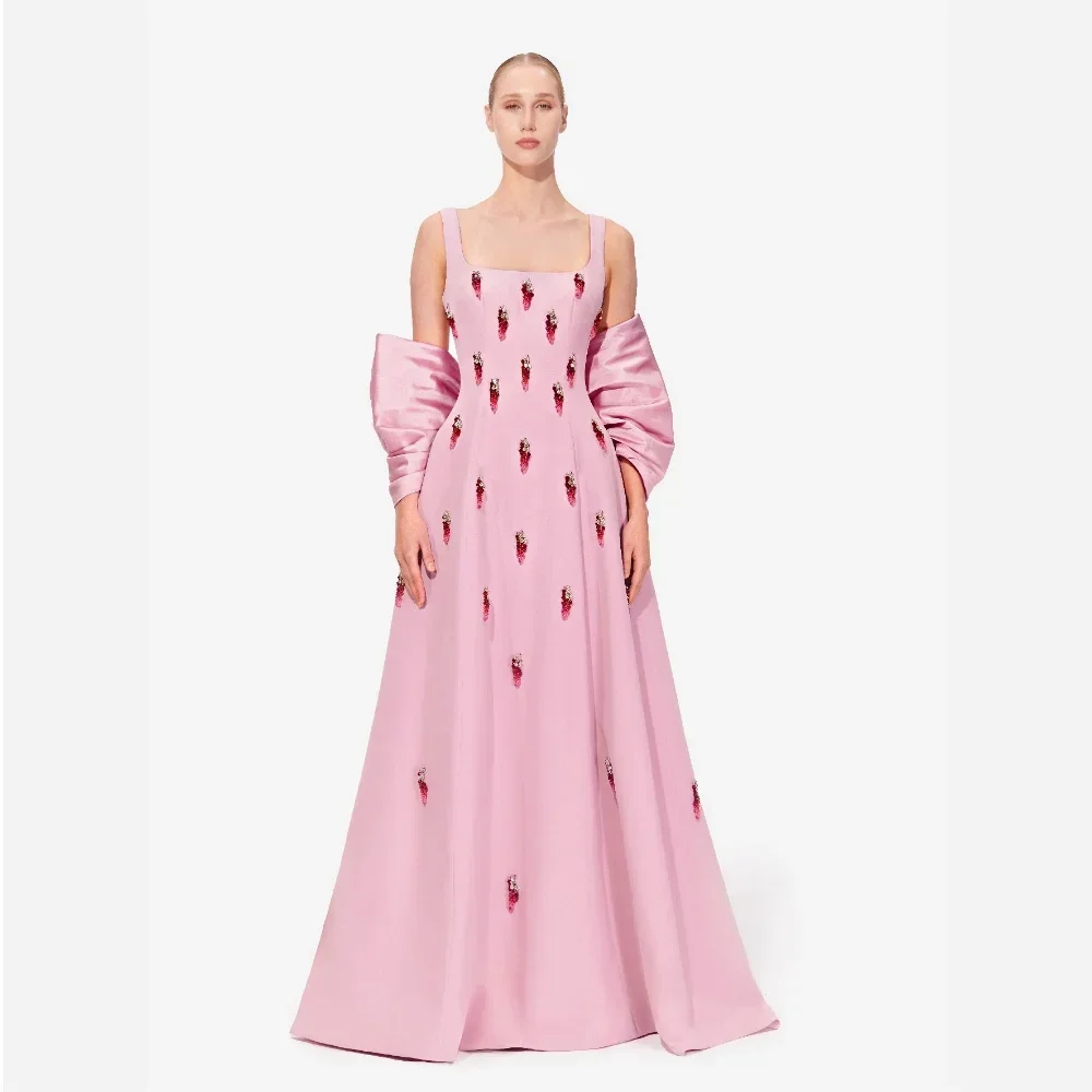 Customized Prom Dresses Beading Draped Pleat Valentine's Day A-line ...