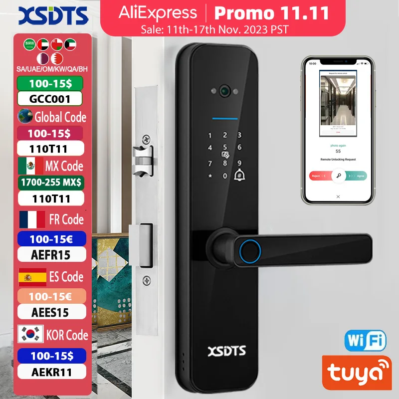 XSDTS-Tuya-Wifi-Digitale-Elektronische-Smart-T-rschloss-Mit-Biometrische-Kamera-Fingerprint ...
