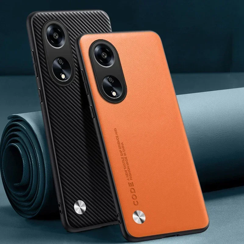 Luxury-PU-Leather-Case-For-OPPO-A98-A58-A78-5G-Matte-Cover-Silicone ...