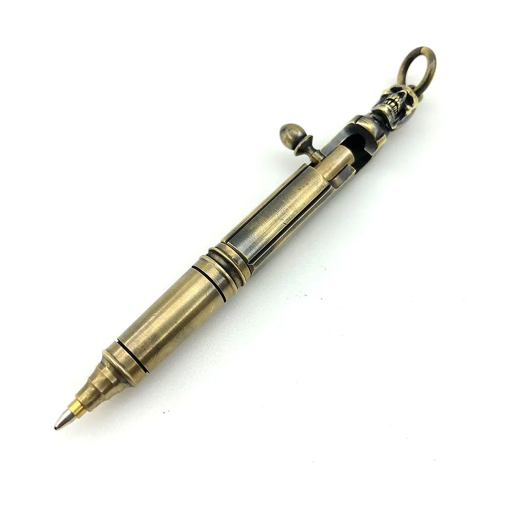 Skull-Brass-Bolt-Ballpoint-Rollerball-Pen-Outdoors-Writing-Tools-EDC ...