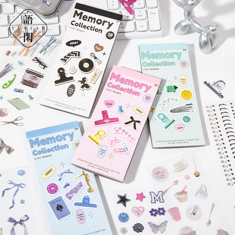 Mr-Paper-4-Styles-50pcs-book-Instagram-Style-Sticker-Book-DIY-Collage ...