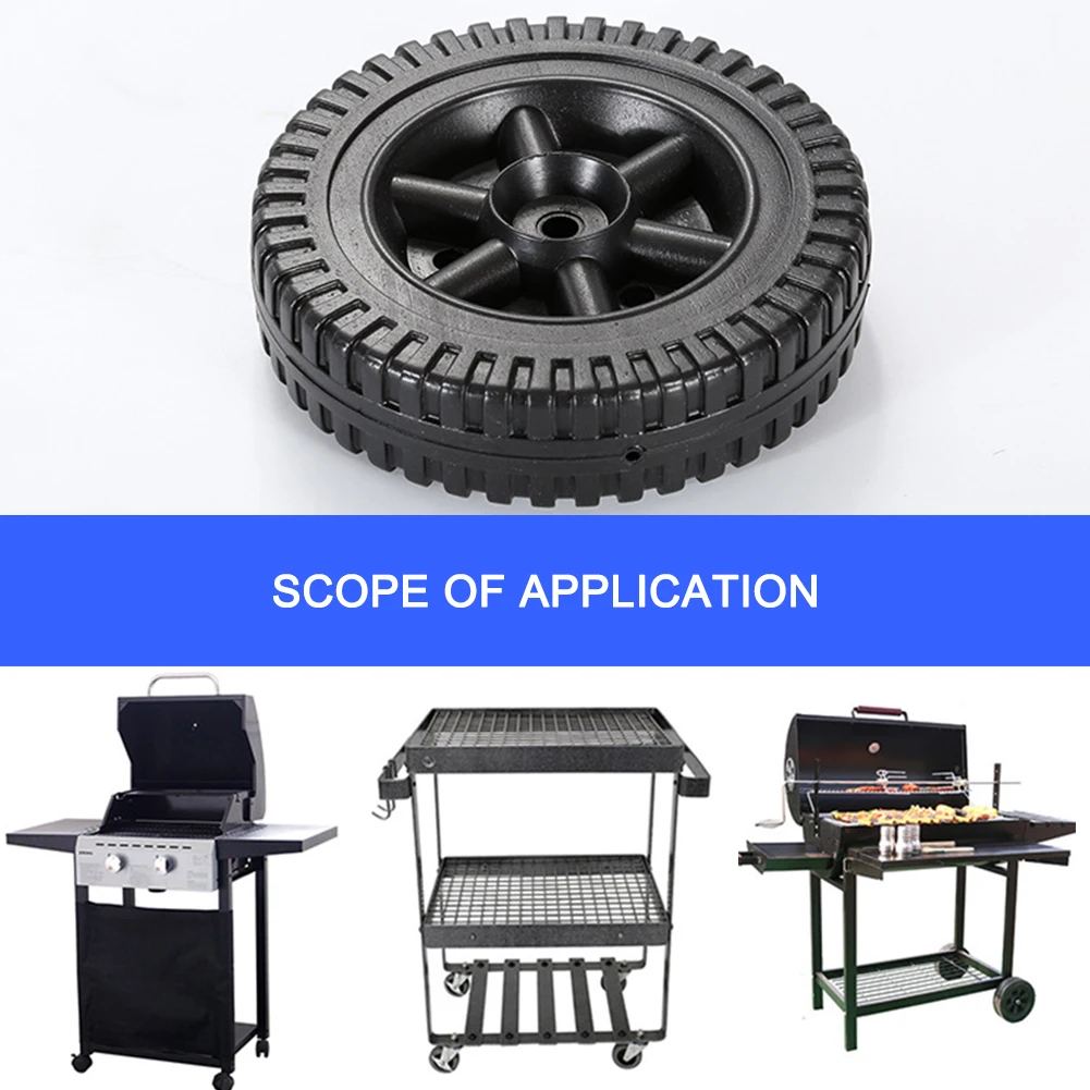 2pcs Barbecue Wheel with Cover Grill Wheel Open Cart Replacement Part ...