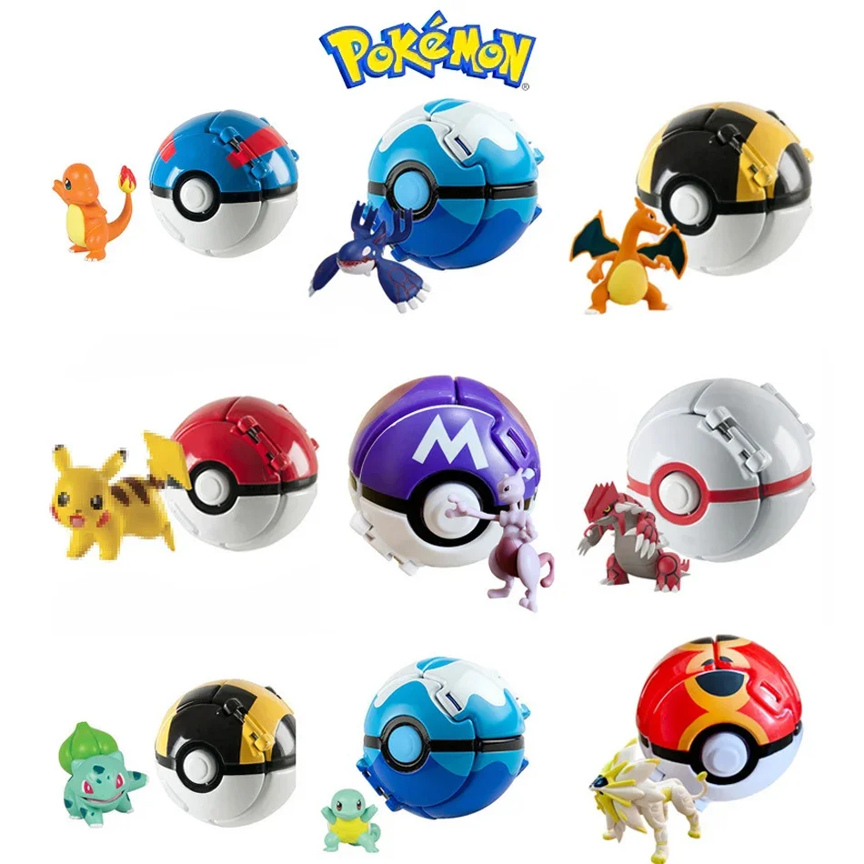 A-Pokemon-Pikachu-Mewtwo-Action-Figure-Explode-Ball-Game-Elf-Ball-Model ...
