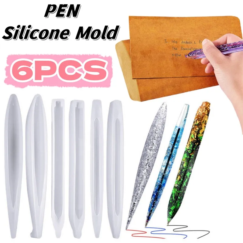 New-Transparent-Pen-Silicone-Mold-Diy-Ballpoint-Pen-Mold-Creative-Dried ...