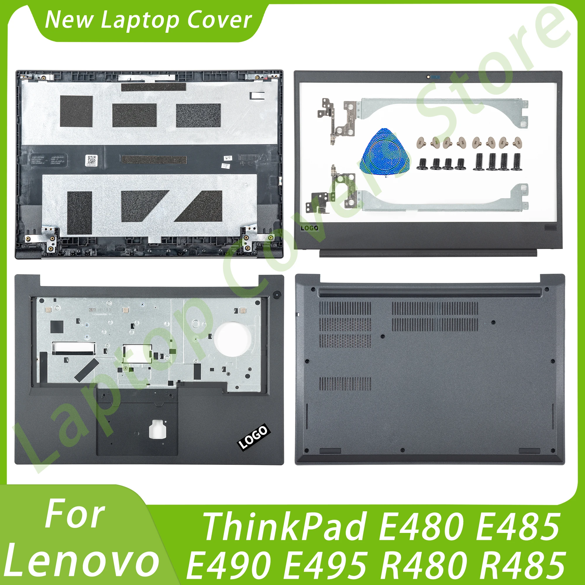 Fundas para Lenovo ThinkPad E480, E485, E490, E495, cubierta trasera LCD, bisagras de bisel ...
