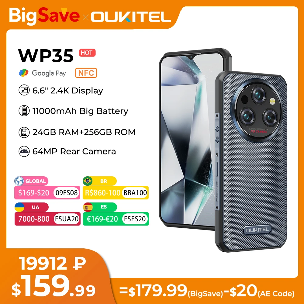 Oukitel-WP35-5G-Rugged-Smartphone-11000-mAh-24GB-256GB-Mobile-Phone ...