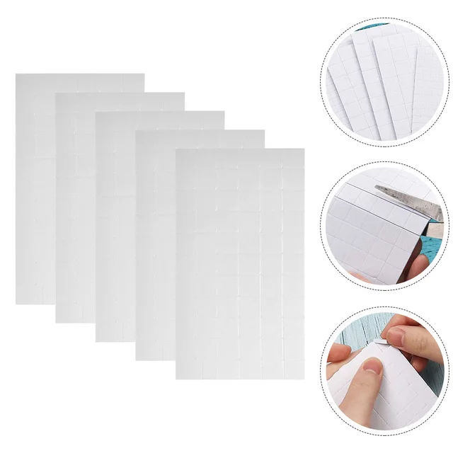 Foam Adhesive 3D Tape Squares Craft Dot Dual Mount Double Sided Square ...