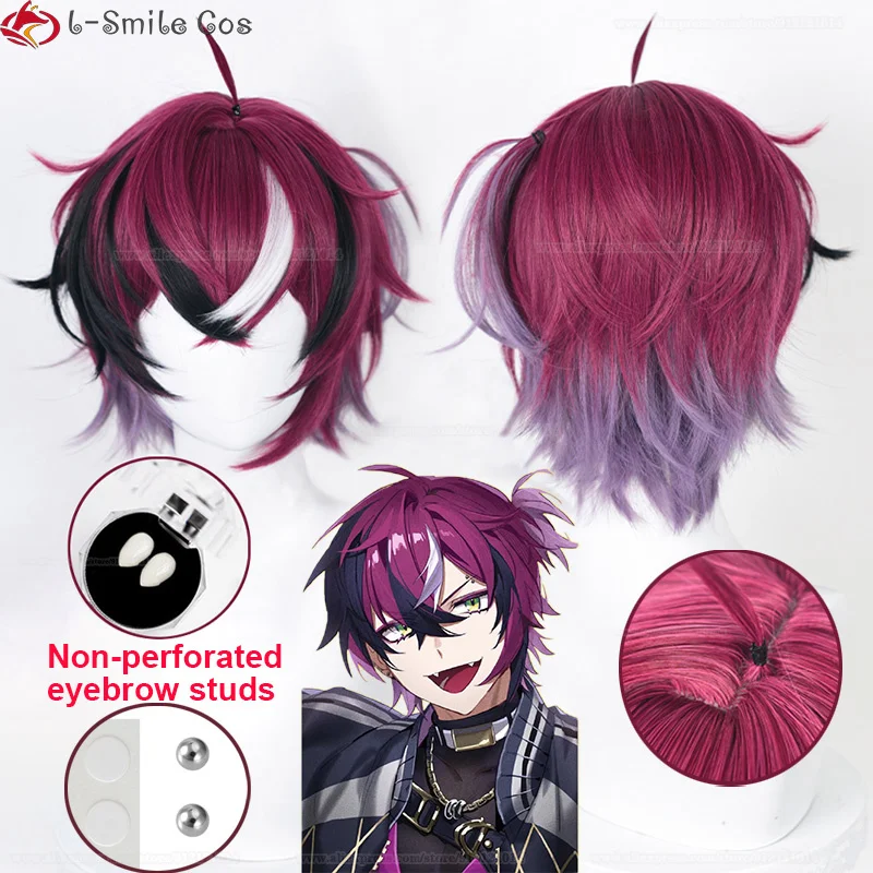 Vtuber-EN7-XSOLEIL-Doppio-Dropscythe-Cosplay-Wig-35cm-Short-Doppio-Wigs ...