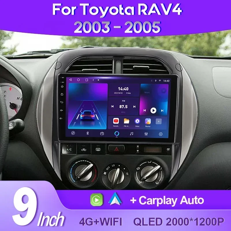 QSZN-For-Toyota-RAV4-2-CA20-CA20W-XA20-2003-2005-2K-QLED-Android-13-Car ...