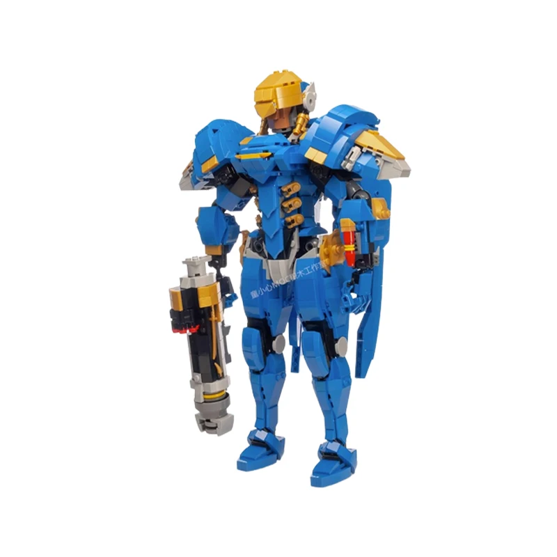 MOC-Mecha-Series-Dark-Blue-Building-Block-Robot-DIY-Model-Puzzle ...