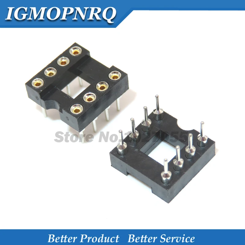 20pcs-IC-Sockets-Round-Hole-8-Pins-2-54MM-DIP8-High-quality-Adaptor ...