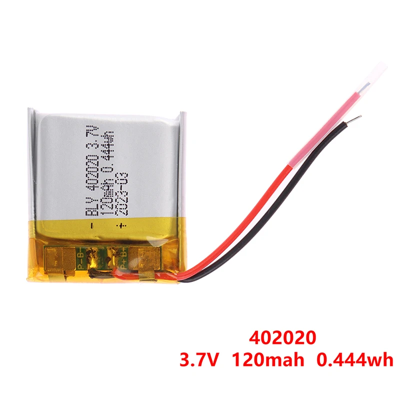 3.7V 120mAh 402020 Li Polymer Battery Para Bluetooth Smart Watch Sat Nav MP3 Brinquedo Elétrico ...