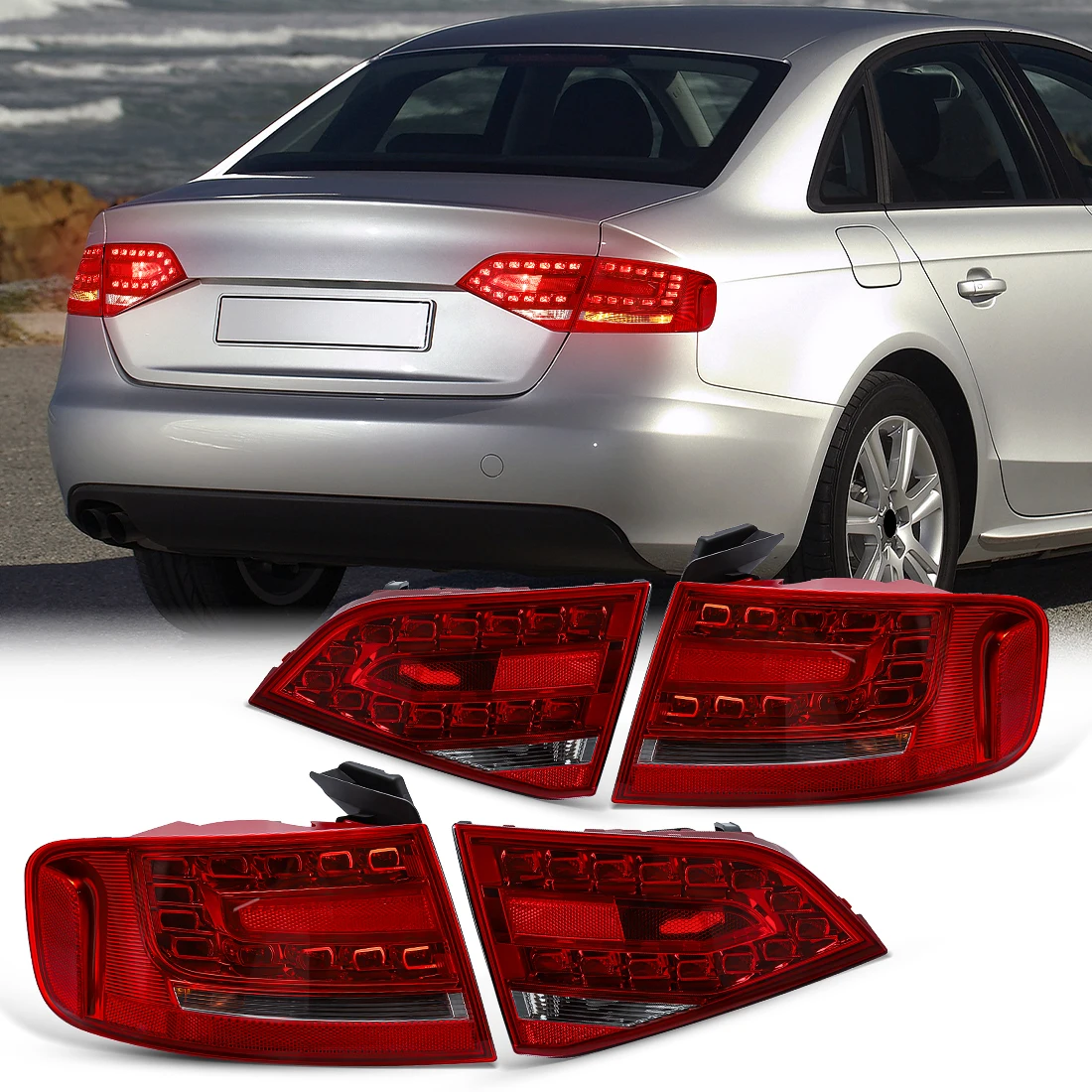 Rear Turn Signal Lamp For Audi A4 B8 2008 2009 2010-2012 Led Tail Light ...