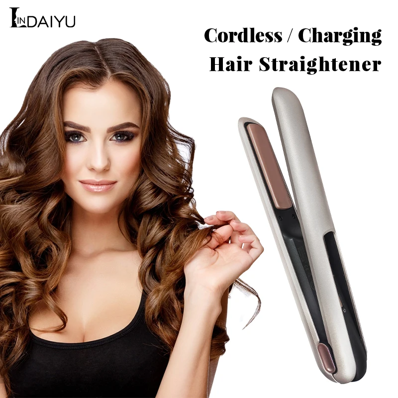 Cordless Hair Straightener Mini Portable Wireless Curler Usb ...
