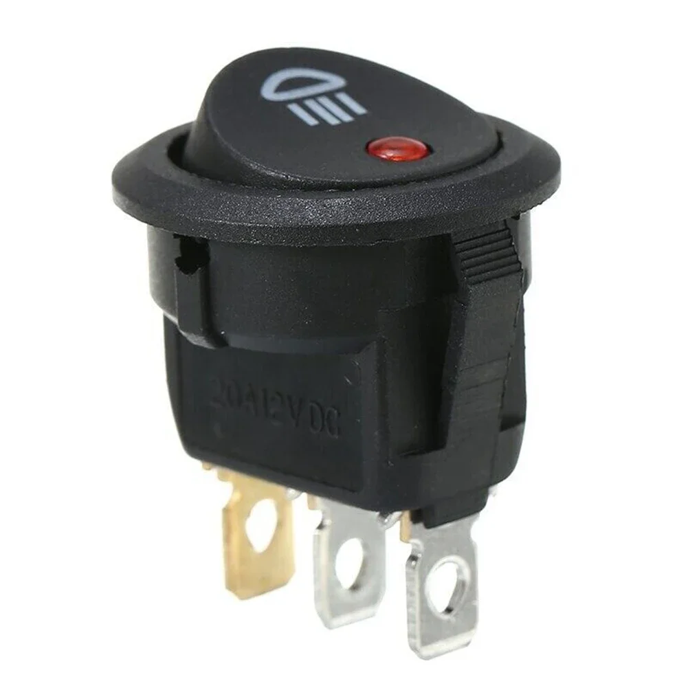 1PC-Round-Rocker-Switch-12V-20A-Round-Toggle-Switch-12-Volt-DC-Lighted ...