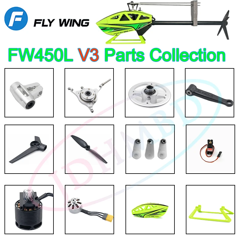 FW450L-V3-RC-Helicopter-Spare-parts-Metal-Swashplate-Main-Rotor-Housing ...