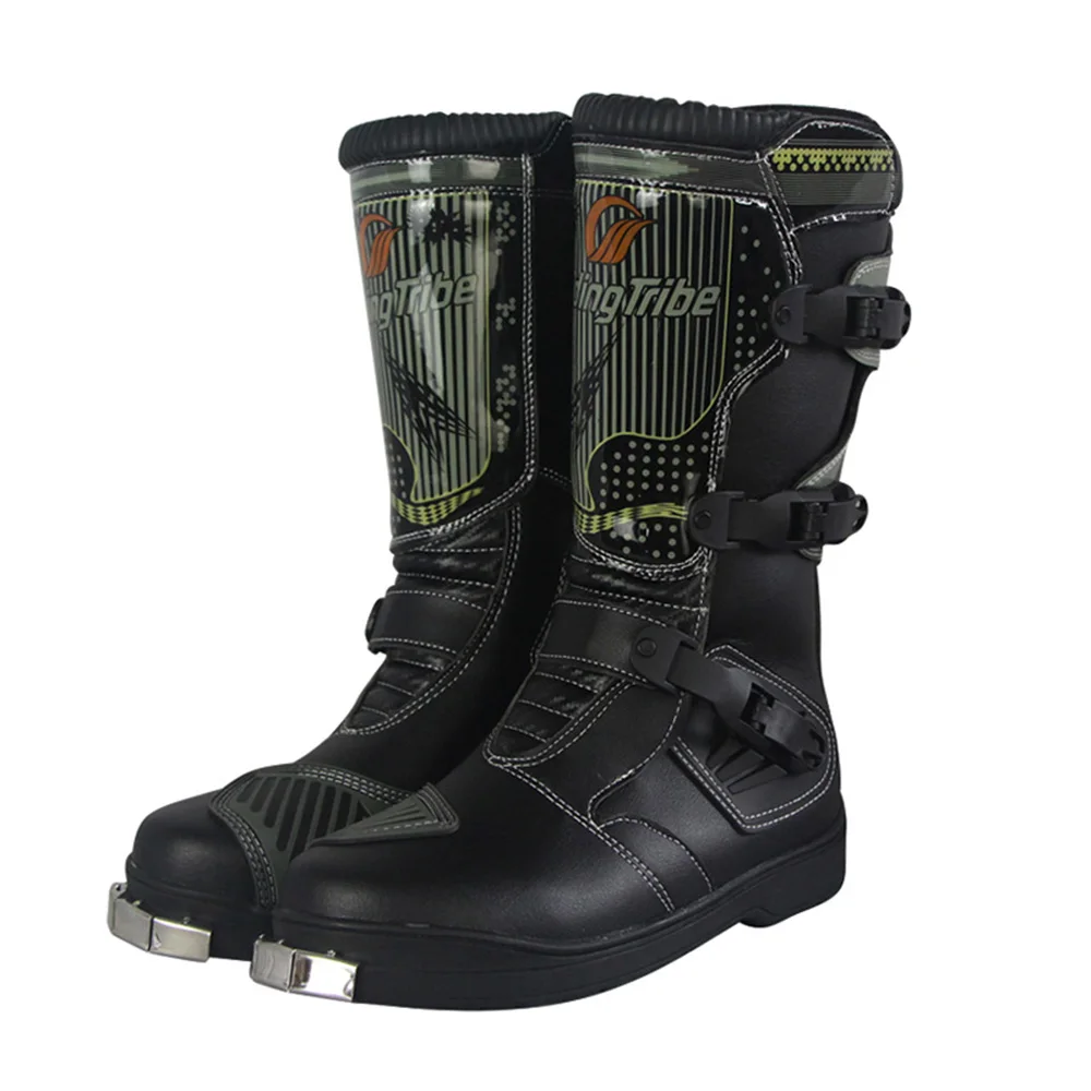 Professional-Knee-High-Motorcycle-Scooter-Racing-Boots-Motocross-Speed ...