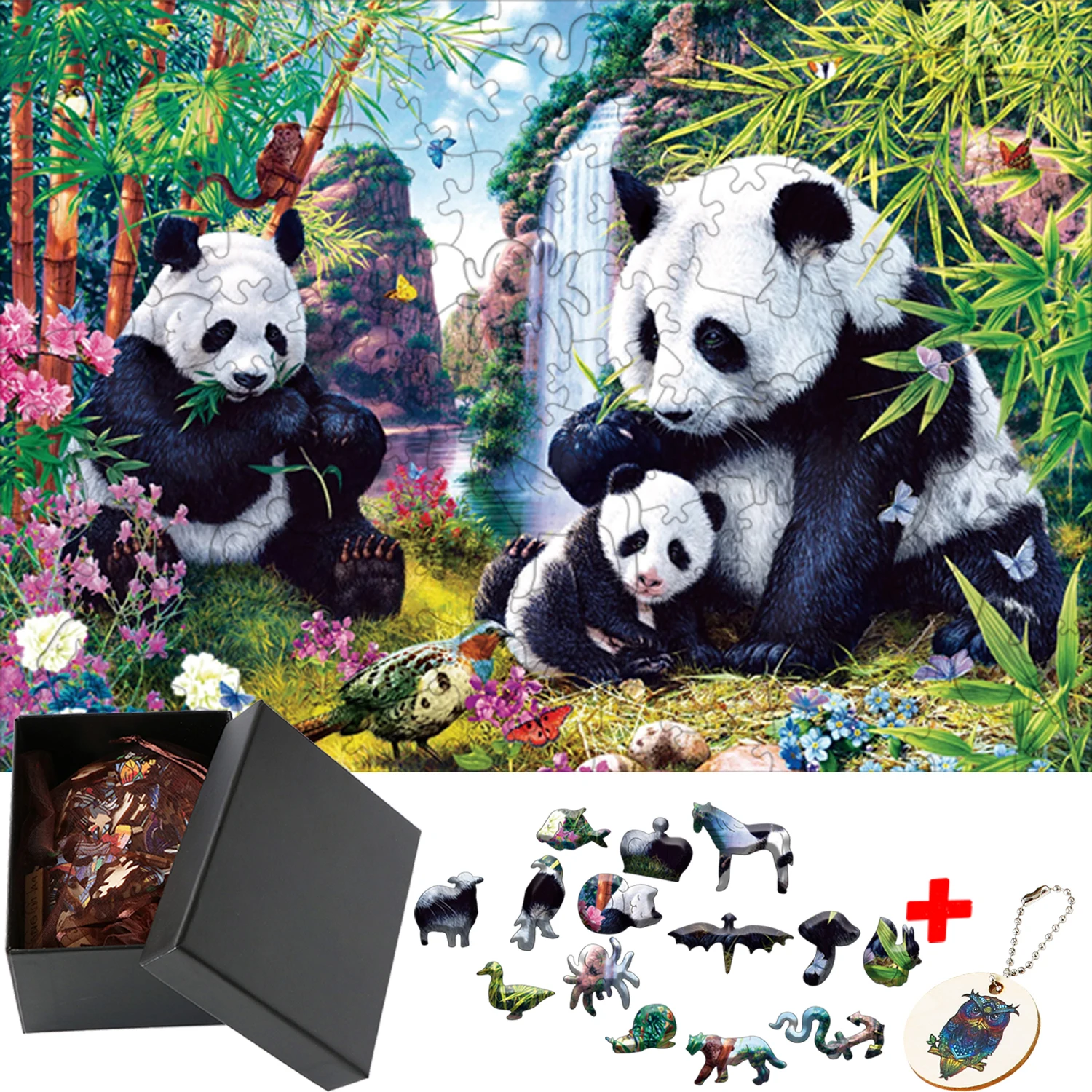 Intelligence-Panda-Cube-Model-Christmas-Puzzle-Animals-Wood ...