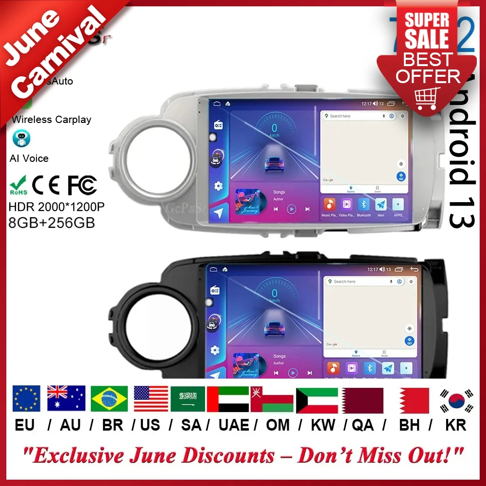 Android-13-For-Toyota-Yaris-2012-2017-Car-Auto-Radio-Multimedia-Video ...