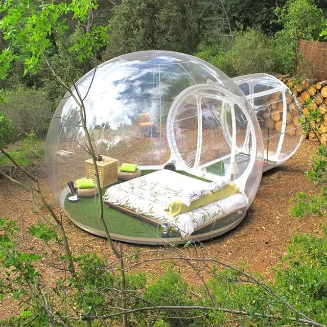 Outdoor Camping Transparent Inflatable Bubble Tent Spherical Clear ...