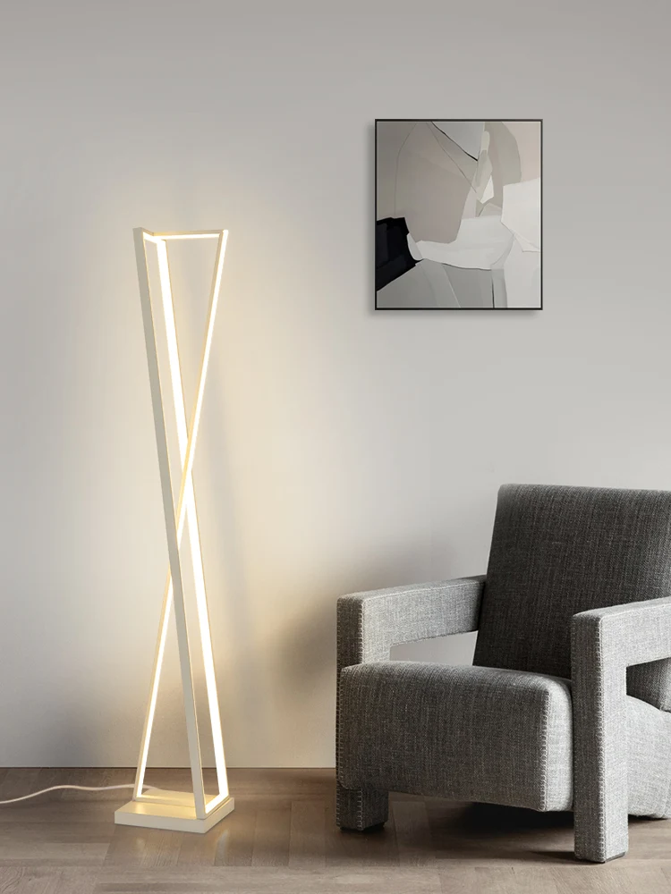 Modern-Black-White-Geometry-Led-Floor-Lamp-Living-Room-Standing-Lights ...